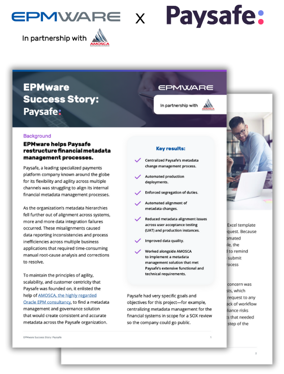 EPMware helps Paysafe restructure financial metadata management processes